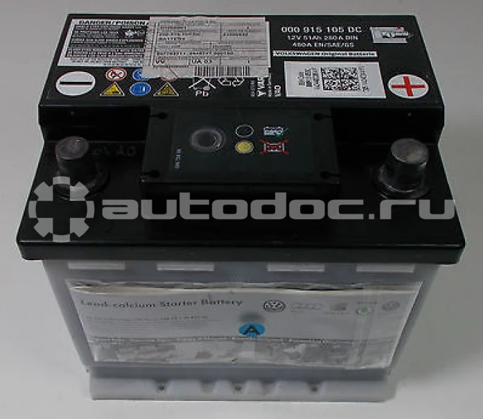 Купить аккумулятор VAG 000915105DC 51 А/ч 12V 280EN обратной полярности ...